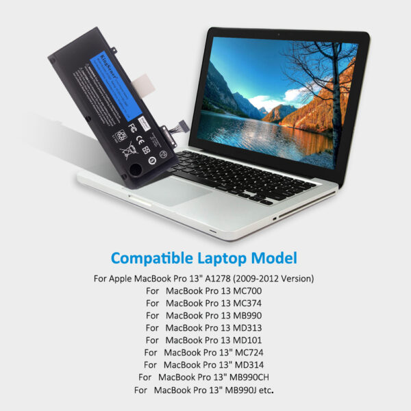 A1322 Battery For Apple MacBook Pro 13 inch A1278 A1322 - kingsener.com