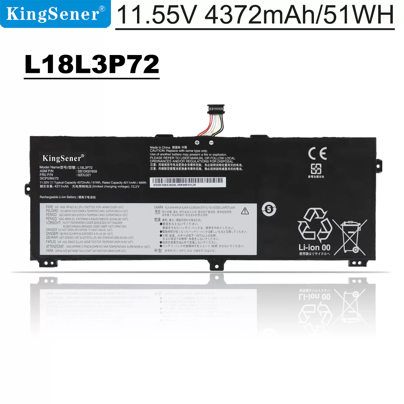 L18L3P72 For Lenovo ThinkPad X13 Yoga 1st Gen (2020) Serie