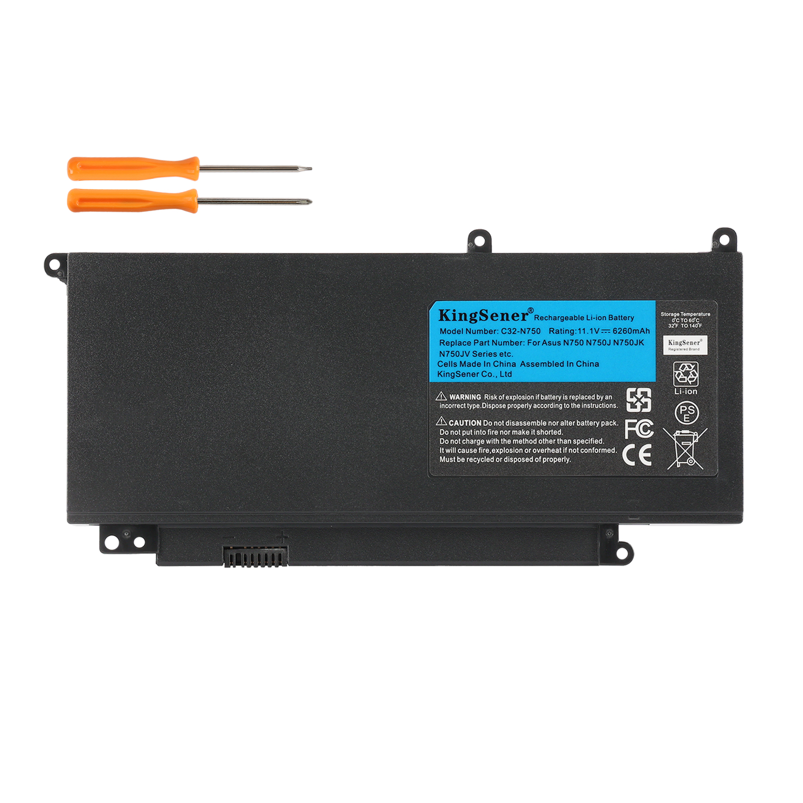 C32-N750 Laptop battery For ASUS N750 N750J N750JK N750JV - kingsener.com